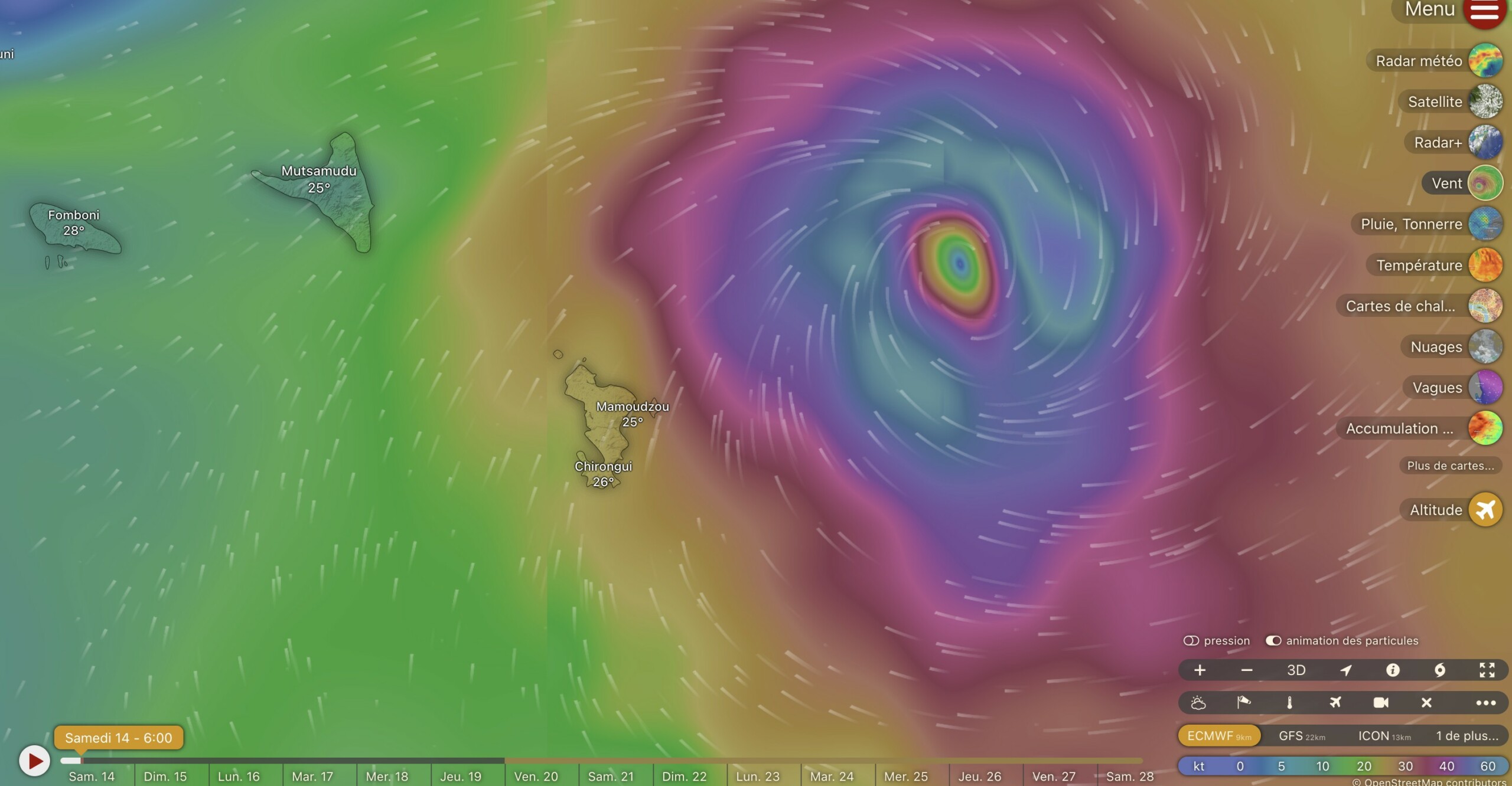 Cyclone Chido : l’alerte violette déclenchée, l'œil va passer au dessus ...