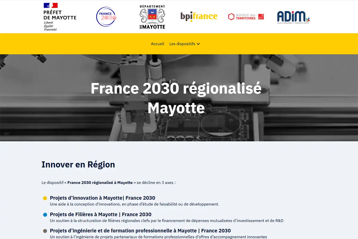 France 2030 : trois appels à projets dédiés à Mayotte disponibles ...
